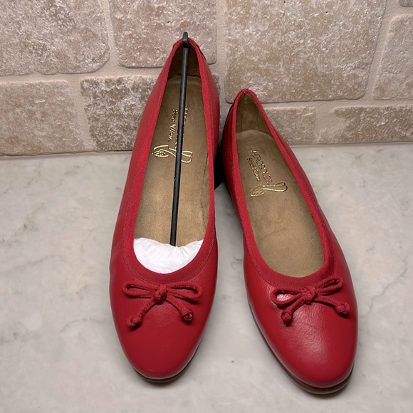 AEROSOLES | Shoes | Aerosoles Fast Bet Red Leather Ballet Flats | Poshmark